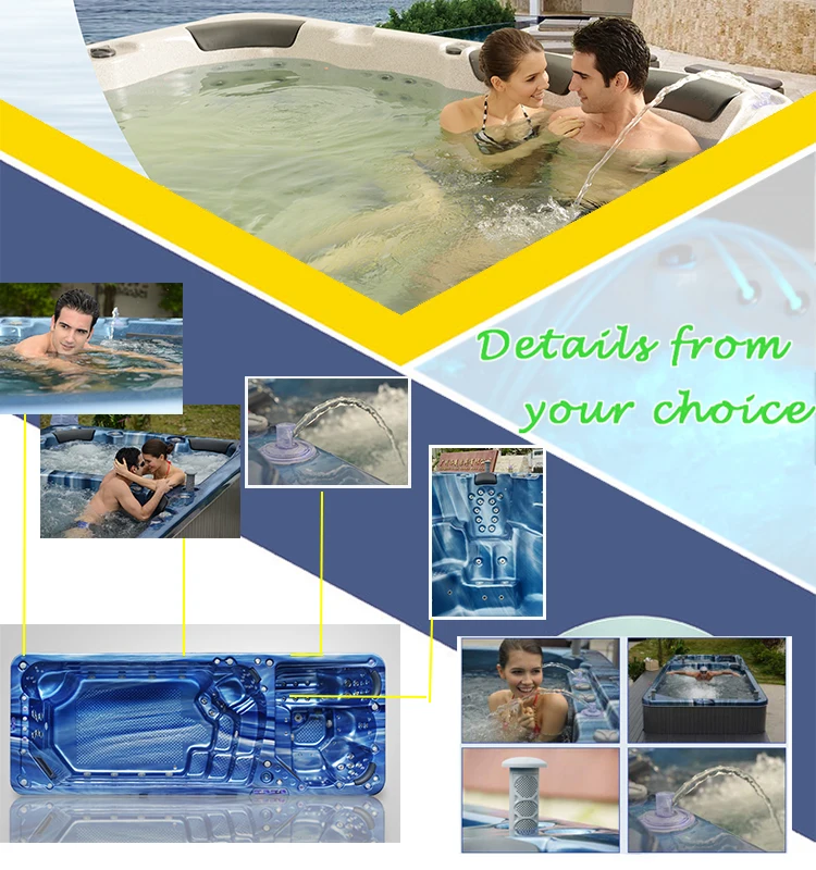 Luxury Balboa Swim Spa Acrylic Swim Pool Whirlpool Hot Tubs Outdoor Spa ...