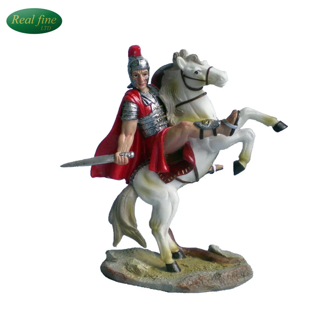 Wholesale Italy Roman Century Resin Soldier With Horse Figurine For ...