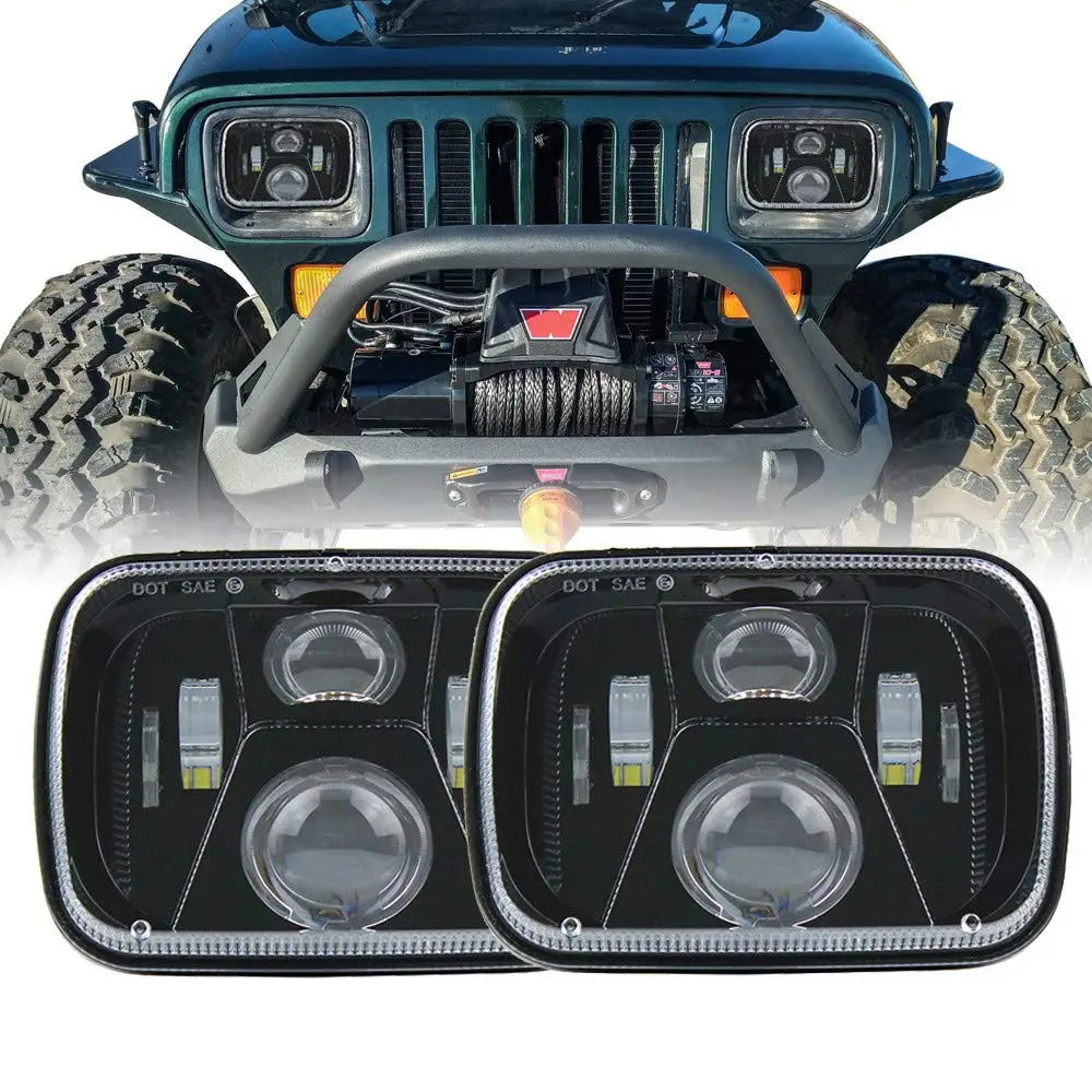 Jeep Wrangler With Square Headlights