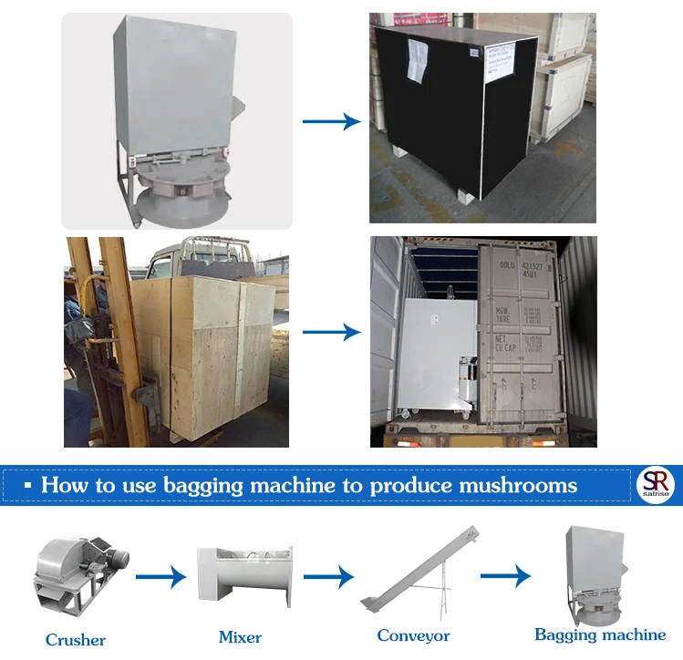 Mushroom Cultivation Compost Bag Filling Line Square Bagging Machine ...