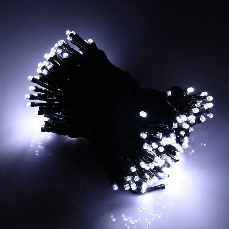 100LEDs Solar LED Light String Outdoor Garden Party Christmas Warm ...
