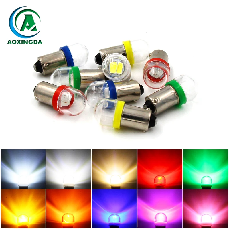 Extreme bright 6.3 volt 2 SMD 5630 purple cyan LED pinball bulb clear ...