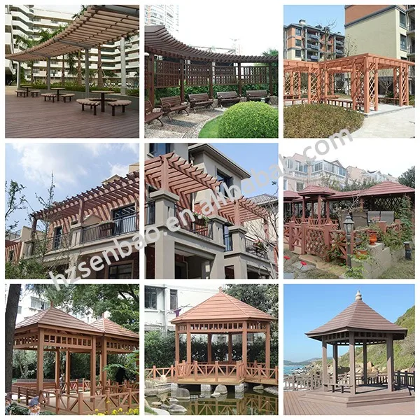 Waterproof Luxury Garden Country Canopy Tent Wood Arches Pavilion Wpc ...