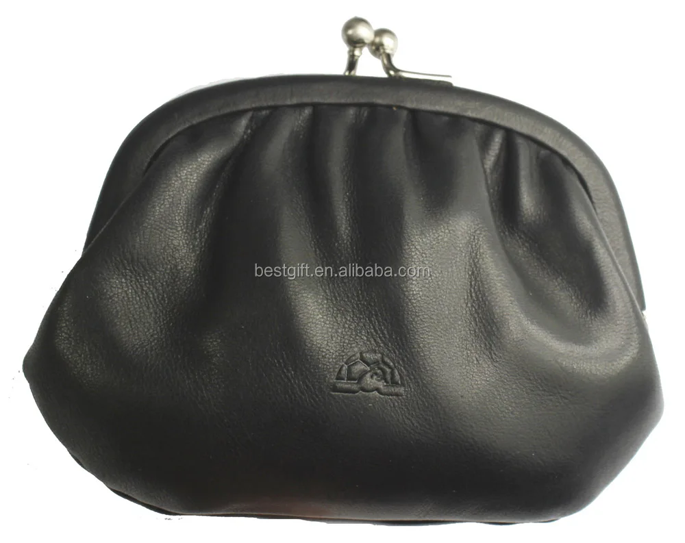 Fashion Pu Leather Kiss Clock Snap Closure Coin Purse - Buy Snap ...