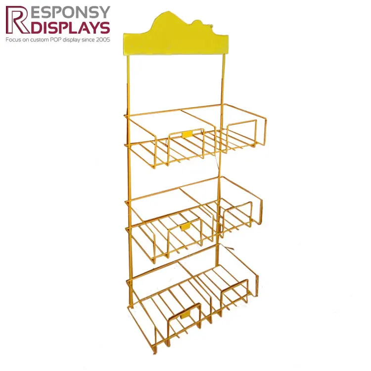 Retail Supermarket Wire Snack Floor Candy Metal Display Rack Coffe Food ...