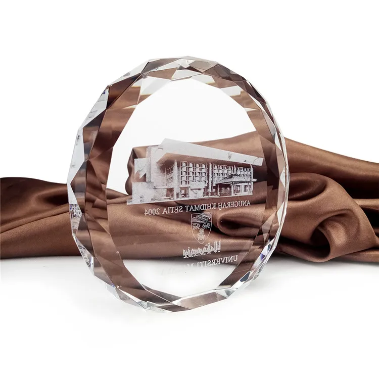 Honor Of Crystal Round Half Sphere Shape Crystal Glass Paperweight With ...