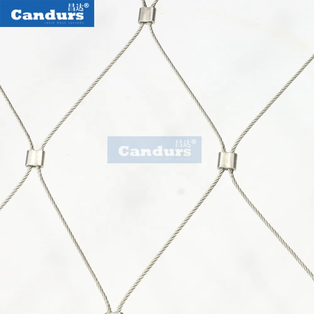 Custom Flexible Stainless Steel Wire Rope Mesh Floodlight Drop Safe Net ...