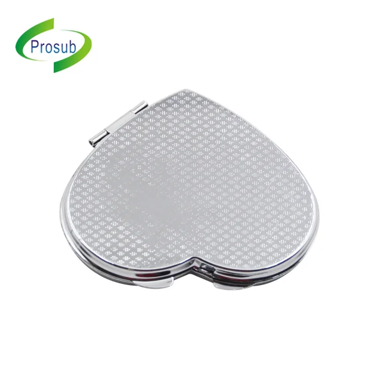 Sublimation Heart Makeup Mirror - Personalized Compact