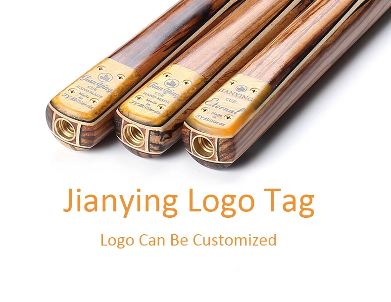 Custom Logo Carbon Billiard Snooker Cue - 3/4 Jointed