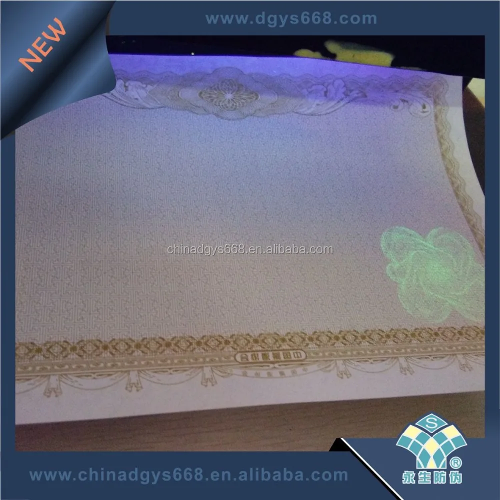 Security Watermark Paper Hot Stamped/stamping Hologram Concert/football ...