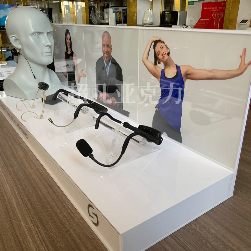 Custom Supermarket Retail Store Desktop Headphone Stand Display ...
