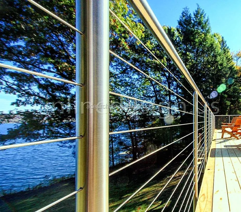 Outdoor Deck Wire Railing - Durable Stainless Steel Cables