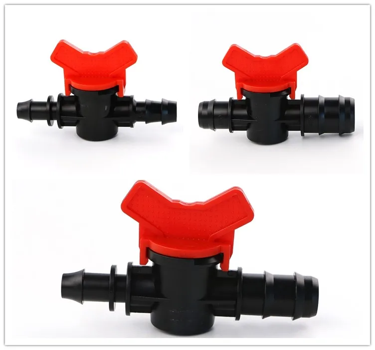 POM Plastic 16mm Barbed Offtake Mini Valve for Drip Irrigation