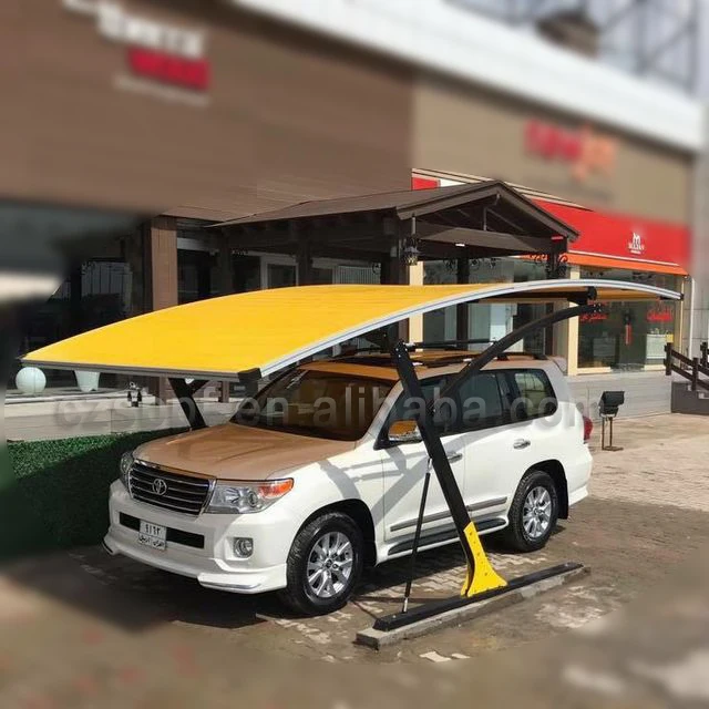 Single Slope Car Park Canopy Awnings - Durable & Waterproof
