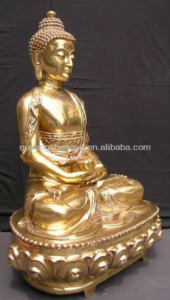 Unique Classic Bronze Sitting Indian Style Copper Budda Statue For Home ...