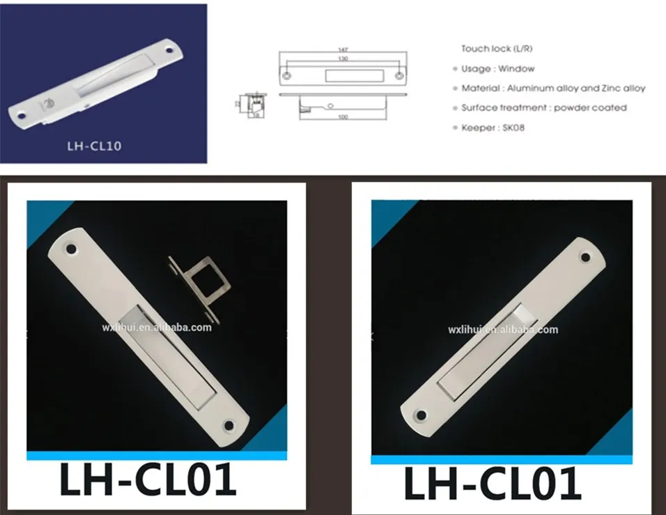 UPVC Sliding Window Aluminium Touch Lock| Alibaba.com