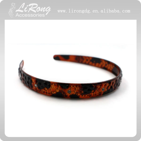 Fashion Tortoise Shell Color Plastic Headband With Stone,Headwear - Buy ...