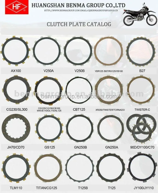 HF-BM Large Displacement 400cc Motorcycle Clutch Kits Friction Plate ...