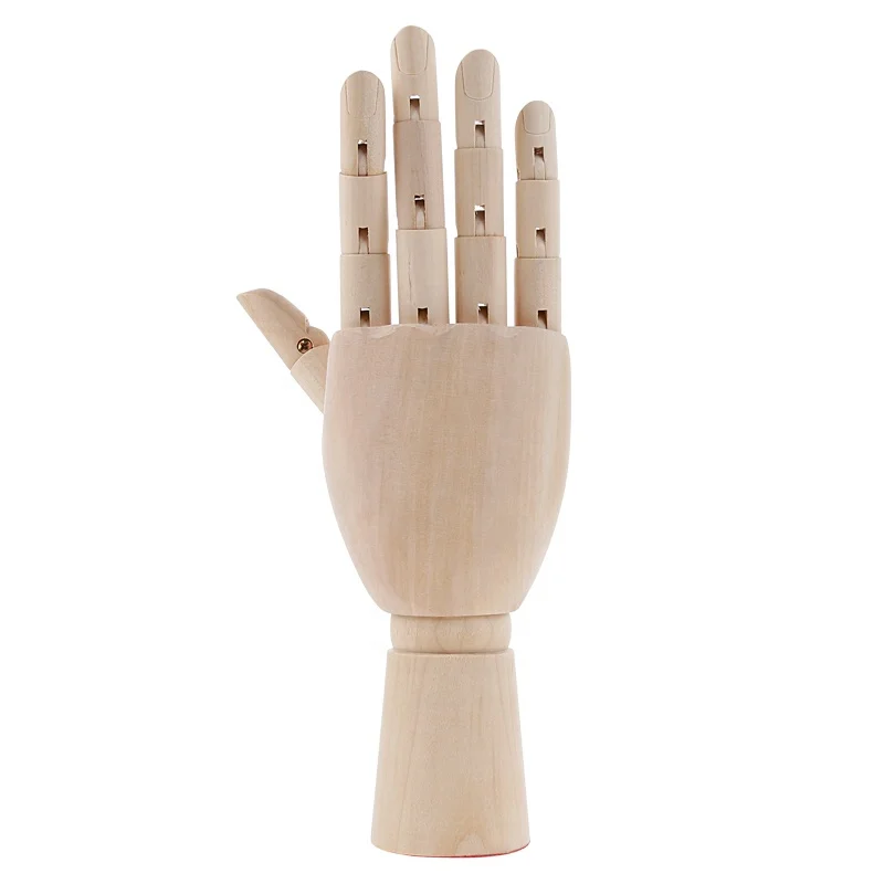 12 Inch Articulated Wooden Hand for Artists - Paint & Sketch