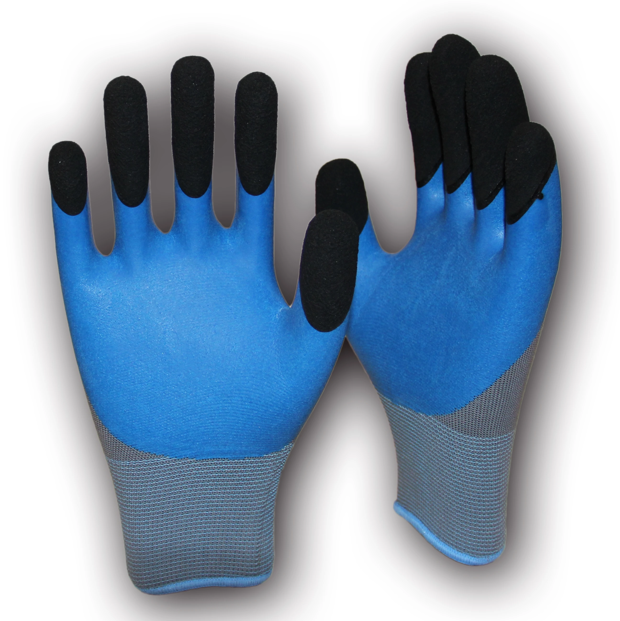 Men Industrial Grip Heavy Duty Safety Hand Polyester Latex Construction ...