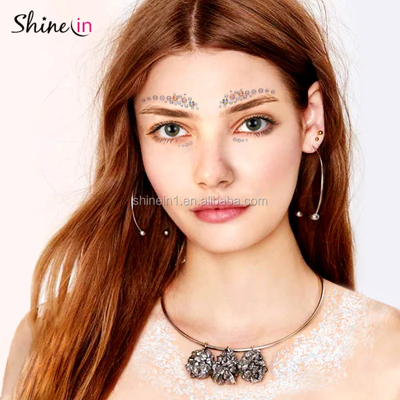 Custom Made Diamond Face Jewels Temporary Crystal Gem Face Sticker for ...