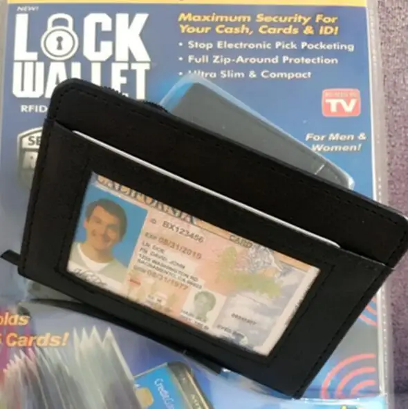 Outdoor Safety Lock Wallet - RFID Blocking Wallets As Seen on TV ...