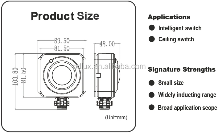 Pdlux Pd-pir113a Infrared Daylight Detection Range 12m Led Panel Light ...