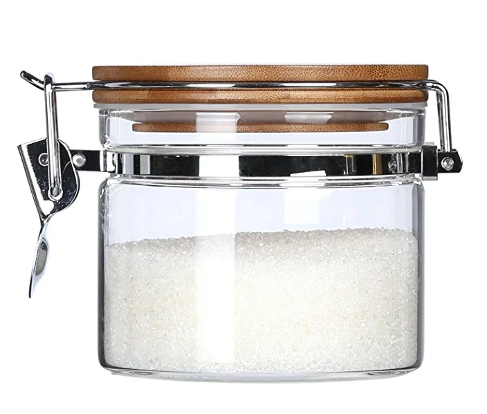 14oz Glass Jar with Airtight Locking Clamp Bamboo Lid| Alibaba.com