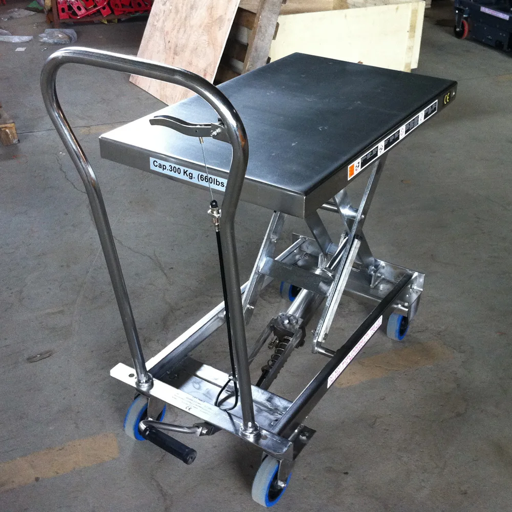 Portable Hydraulic Stainless Steel Scissor Lift Trolley - Buy Stainless ...