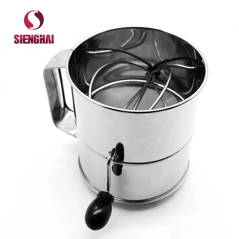Factory Flour Sieve Sifter Stainless Steel Flour Sifter With Rotary ...