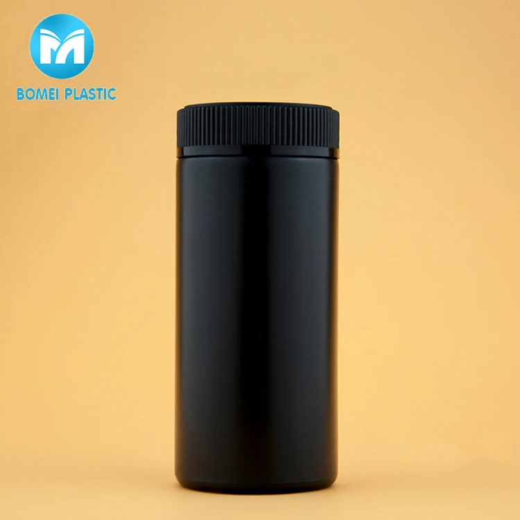 50cc to 250cc HDPE Pill Bottles - Child Proof & Matte Black
