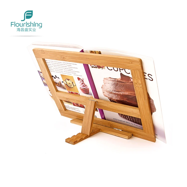 Cheap Solid Bamboo Wood Table Menu Holder With Metal - Buy Table ...