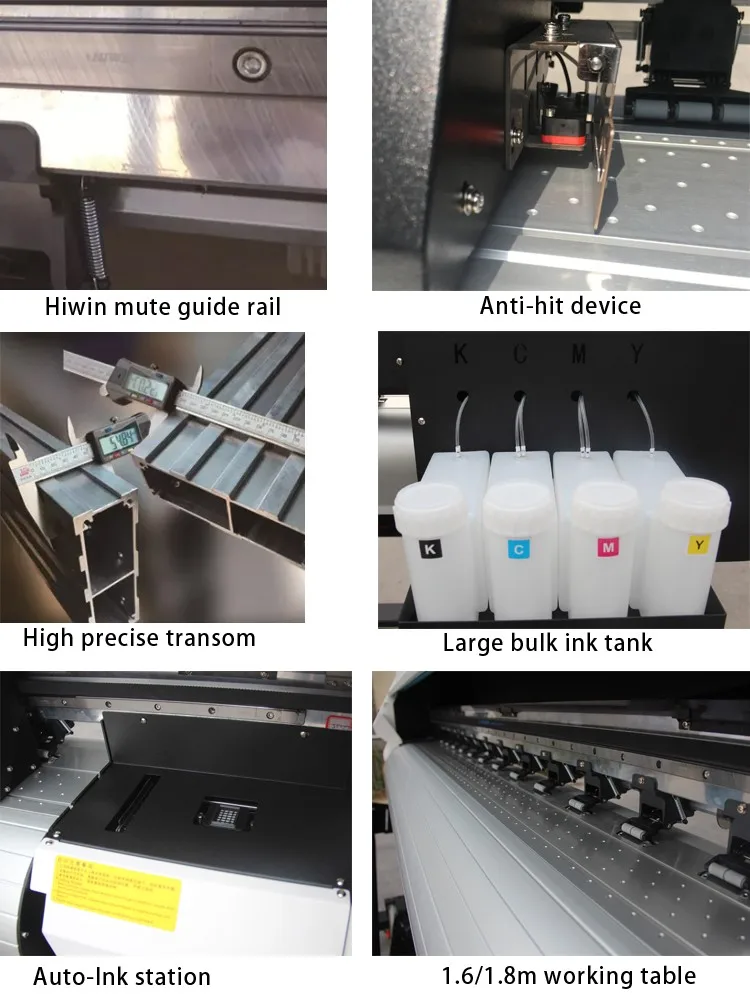 Dx5/dx7 1.8m Large Format Inkjet Printer Digital Eco Solvent Printing ...