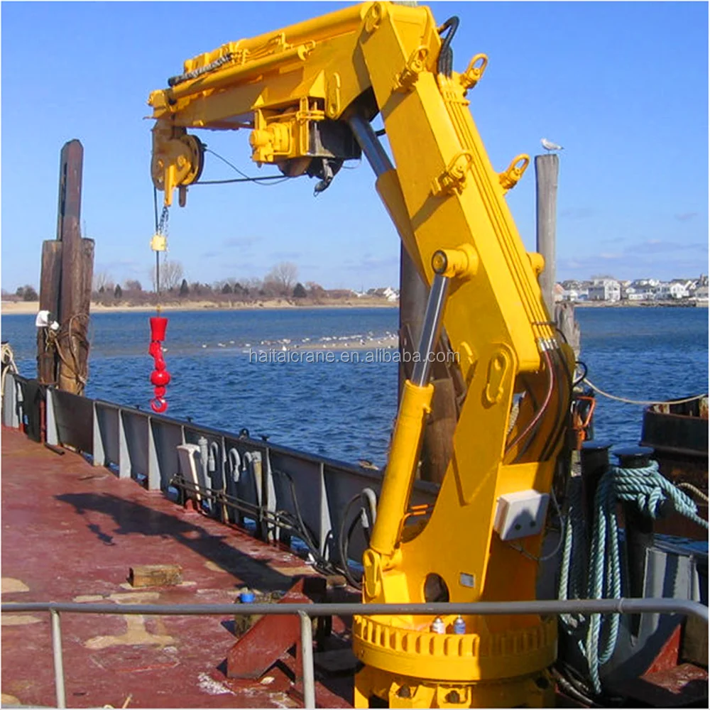 Foldable Deck Equipment Marine Knuckle Boom Crane Telescopic Stiff Ship ...
