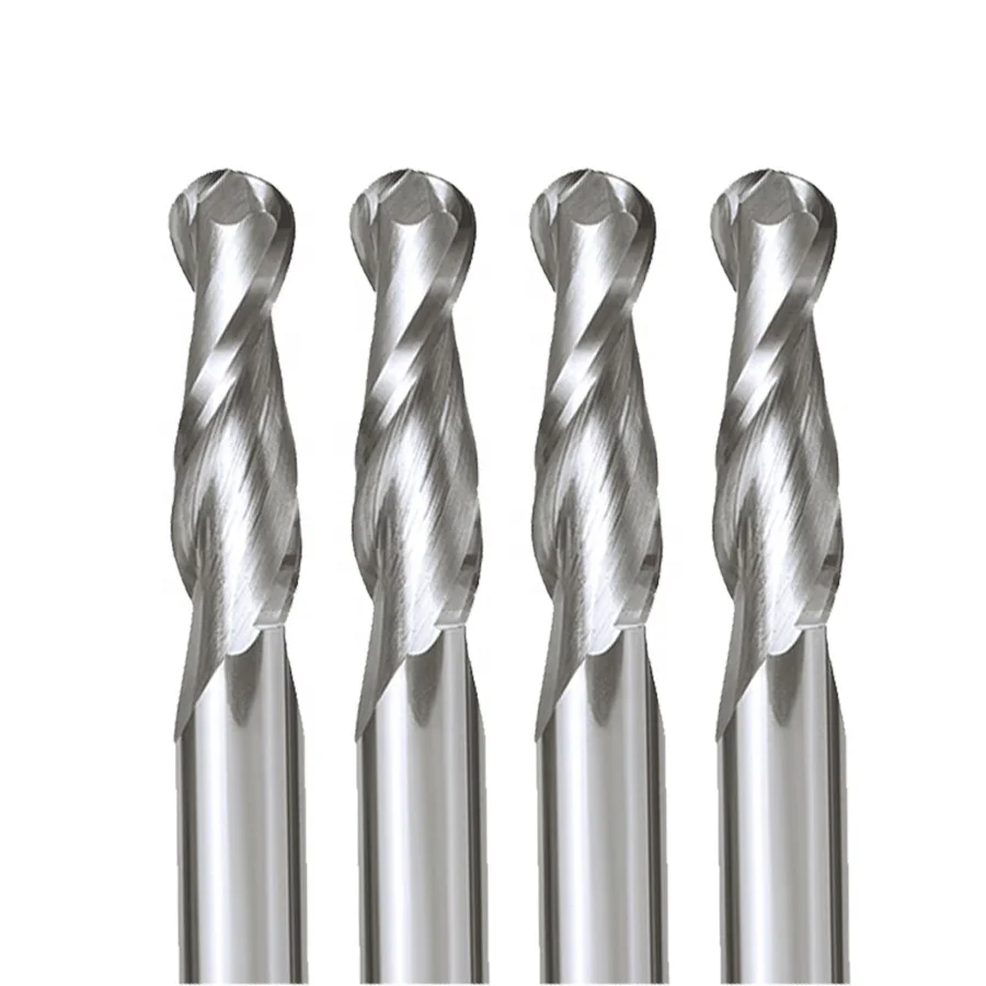High Precision 2F Ball Nose End Mill for 5 Axis Wood Machine