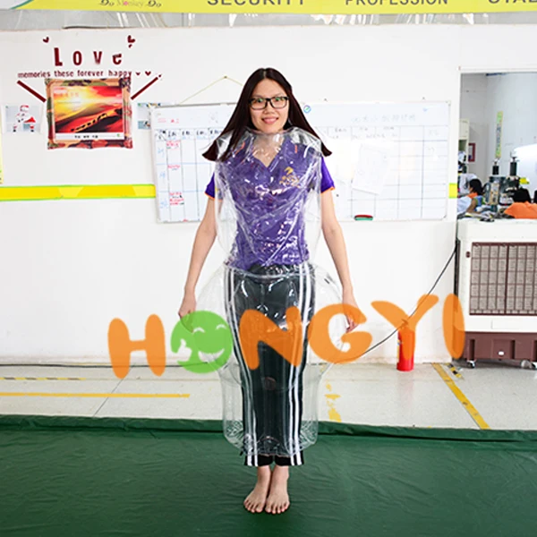 New design unique transparent inflatable clothing pvc inflatable dress ...