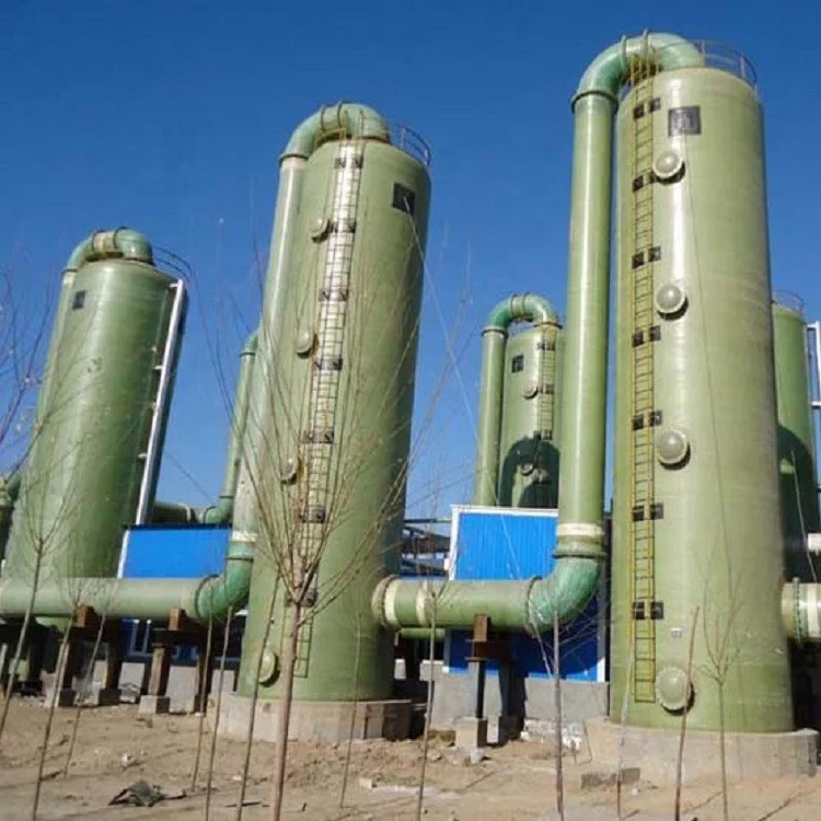 Frp Fiberglass Column Absorption Tower Exhaust Gas Purification Tower ...