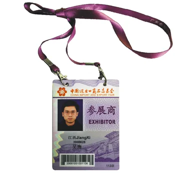 Pvc Rfid Contactless Exhibition Id Card Pass With Photos With Holes And ...