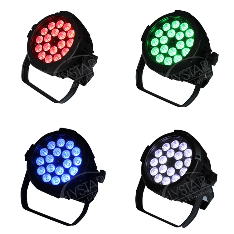 IP65 Waterproof 18x5in1 RGBWA LED Flat Par Light for Theme Parks ...