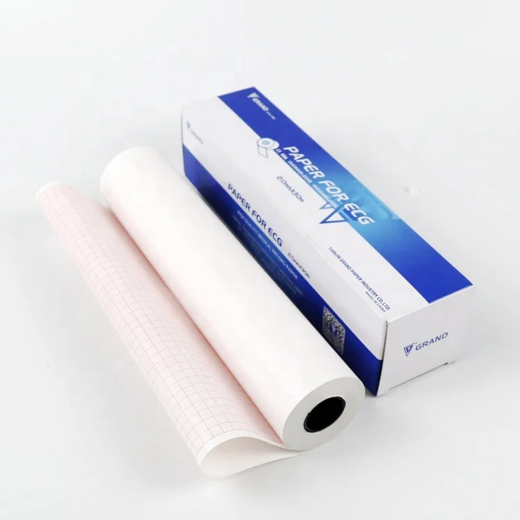 210mm*30m 12 Channels Thermal ECG Paper Rolls - GRAND PAPER