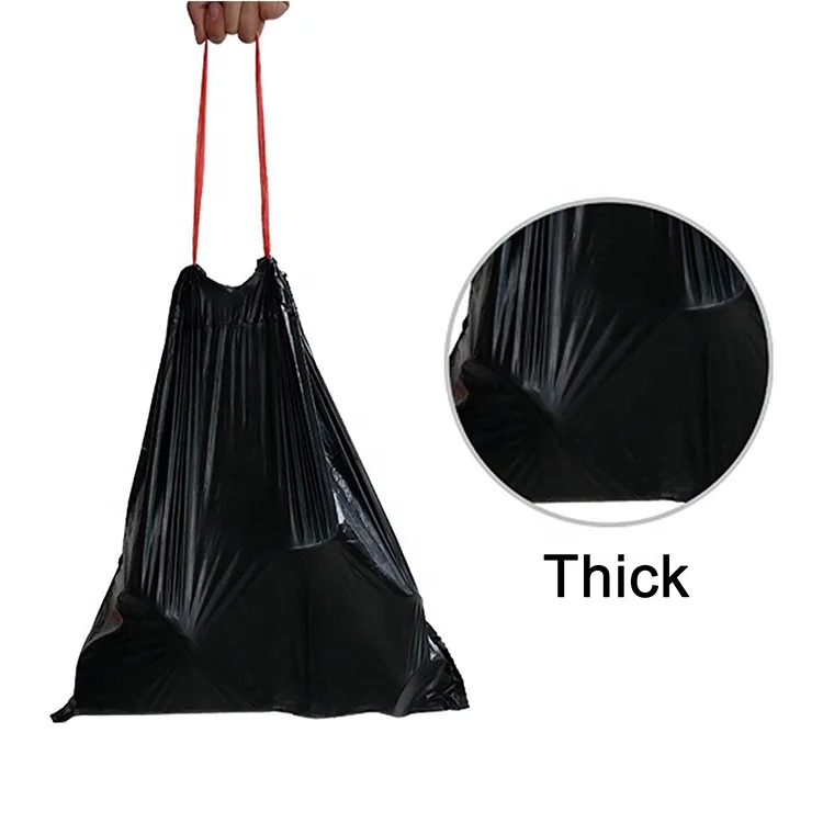 39 Gallon Drawstring Trash Bags - Heavy Duty & Disposability