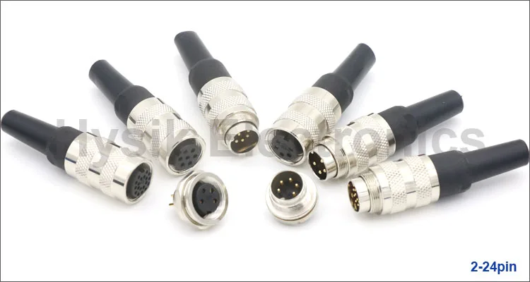 M16 Chassis Plug Circular Connector Signal Connector Panel Male Female ...