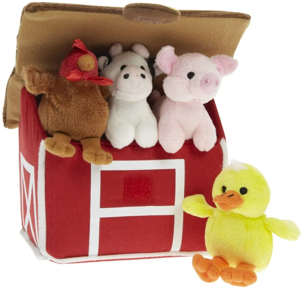 Farm Animals House Set , Stuffed Duck Pig Chicken Cow with Sound ...