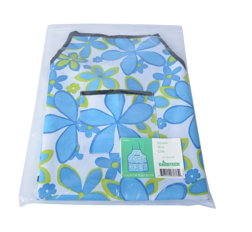 Vertak Women Garden Waterproof Waist Apron With Pockets And Blue Flower - Buy Waist Apron,Garden ...