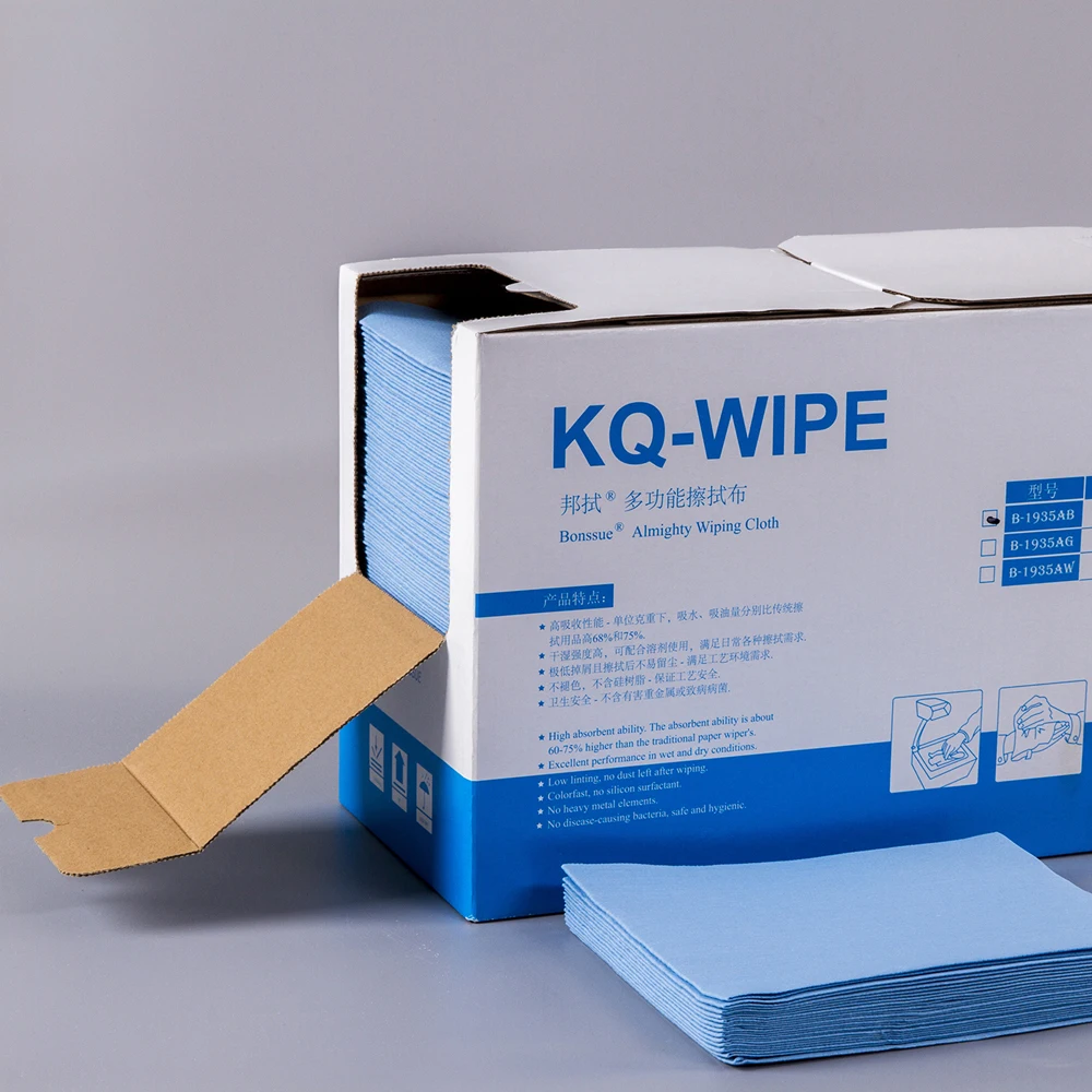 Blue Color Industrial Wipe Cloth Multipurpose Wipes Non Woven Car ...