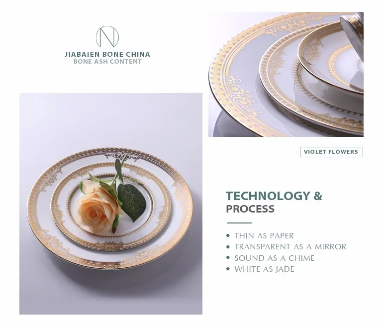 Classic Royal Bone China Dinner Set - Luxury Turkish Gold Rim Porcelain ...