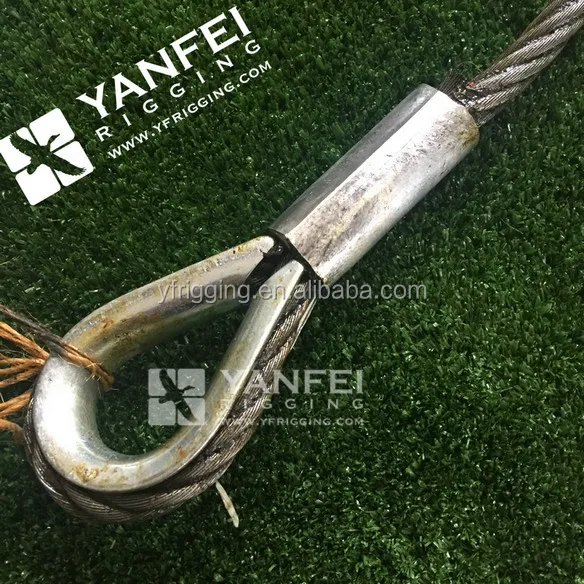 Rigging Steel Cable Wire Rope Assembly With Ferrule Steel Wire Rope ...
