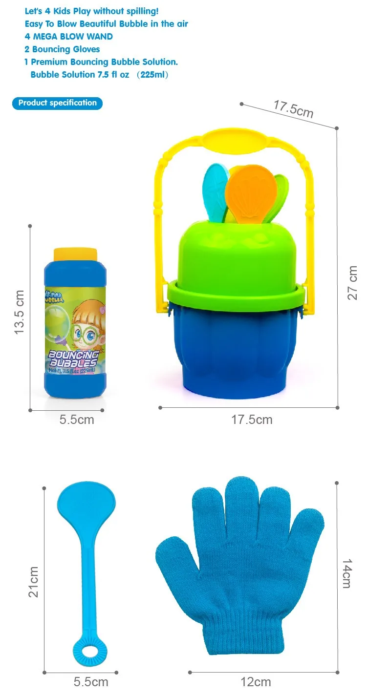 Bubble Bucket Set - Magical Bubble Toy for Kids & Adults