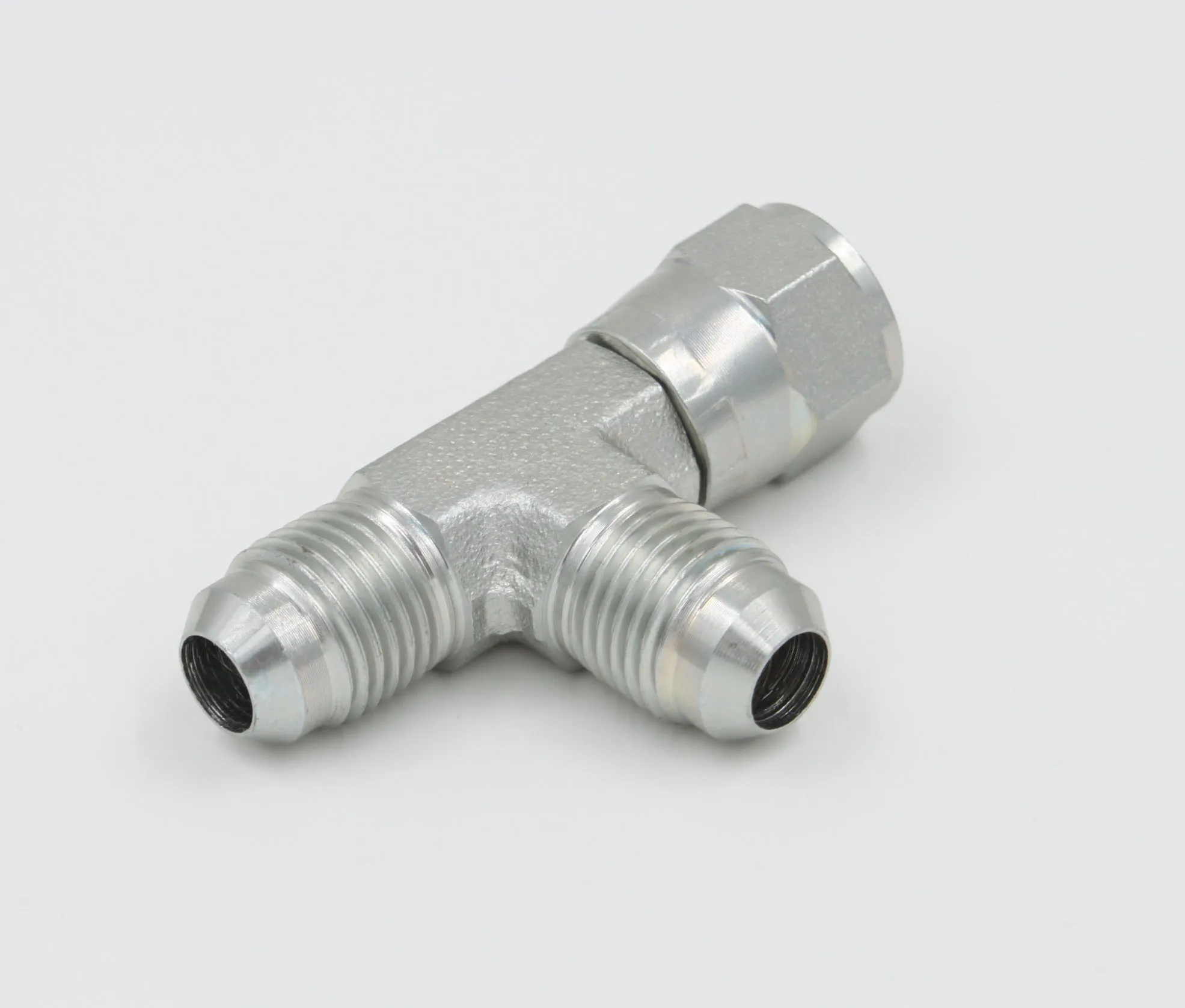 6602-FG Hydraulic Adapter Tube Fitting Male JIC to Female Swivel Seal to Male JIC Run Tee ...