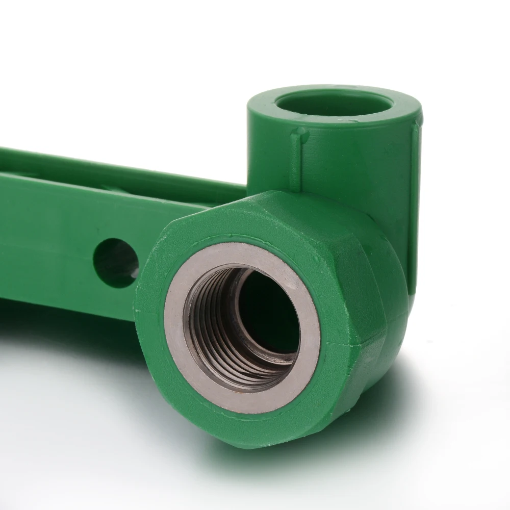 Plastic Fitting Ppr Material Female Copper Thread Double Elbow - Buy ...